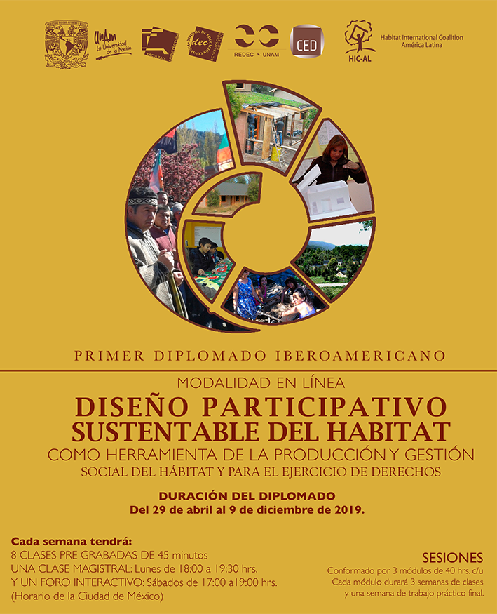 Extendemos invitación al Diplomado Iberoamericano Diseño Participativo sustentable del Hábitat ...